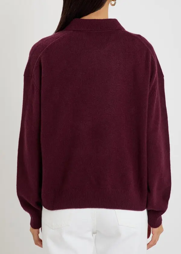 ANINE BING Lee Cashmere Polo Jumper