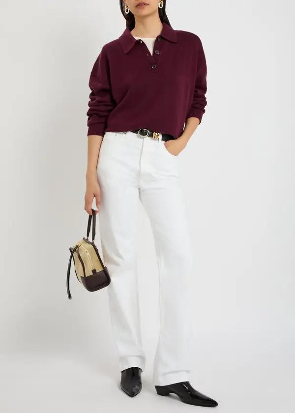 ANINE BING Lee Cashmere Polo Jumper