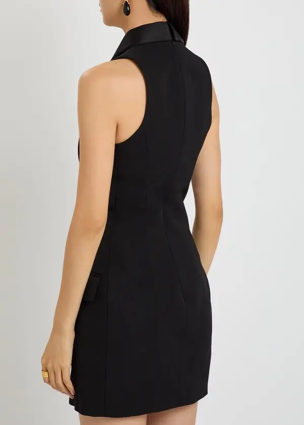 Balmain Tailored Buckle Wool Mini Dress