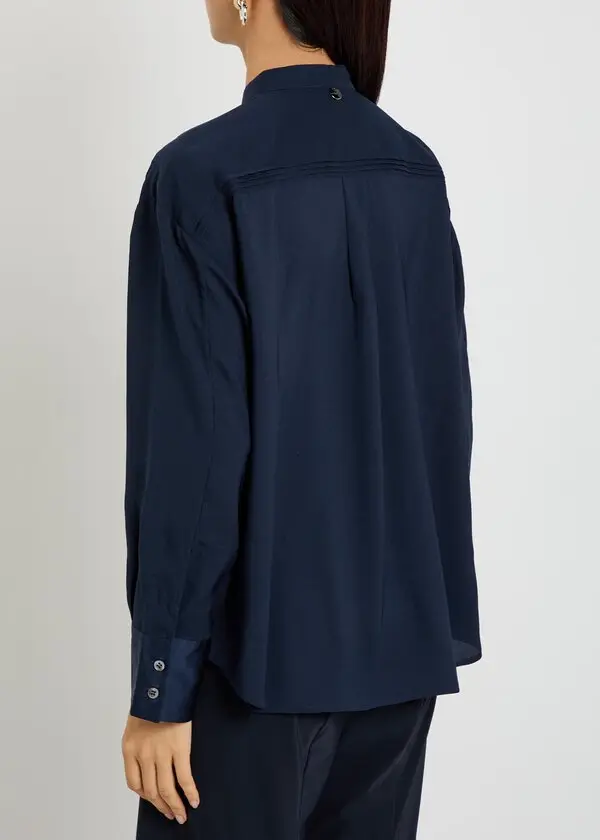 High Gizmo Panelled Satin-crepe Blouse