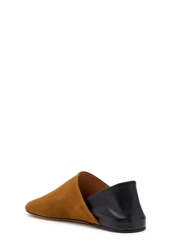 JW Anderson Suede And Leather Babouche Flats