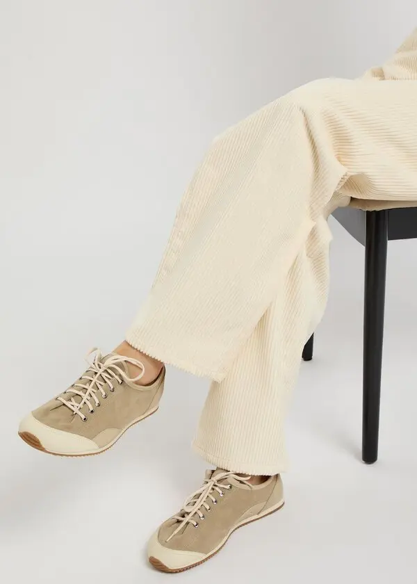 LEMAIRE Gummy Grip Panelled Suede Sneakers