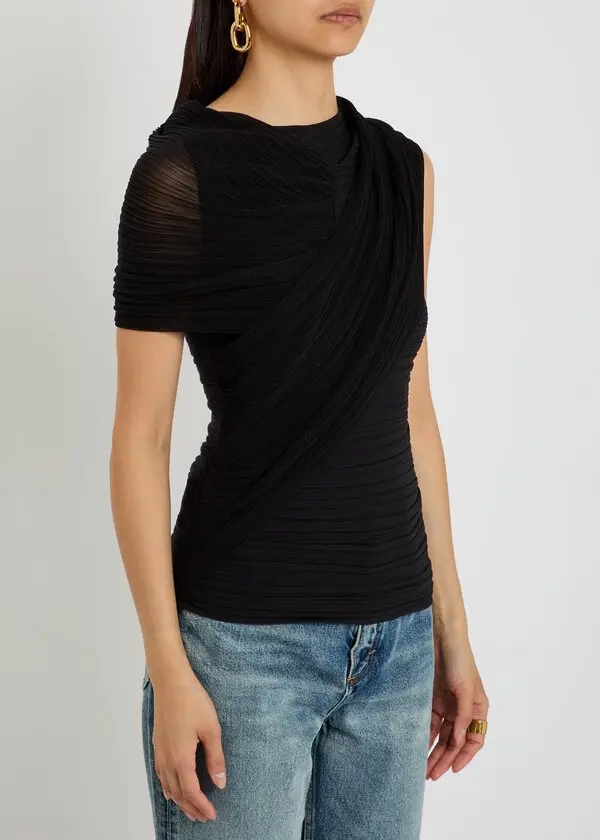 Balmain Layered Textured Close-knit Top