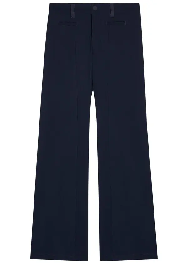 High Wide-leg Stretch-jersey Trousers