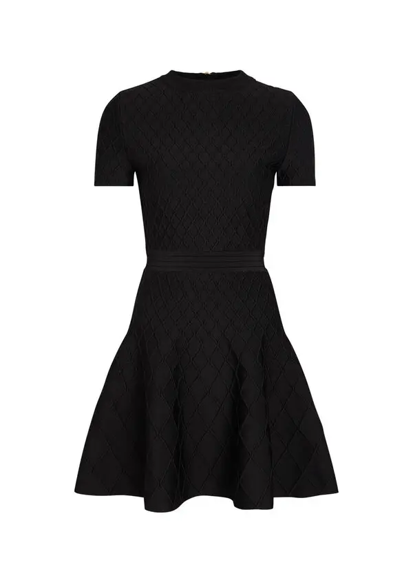 Balmain Textured Close-knit Mini Dress