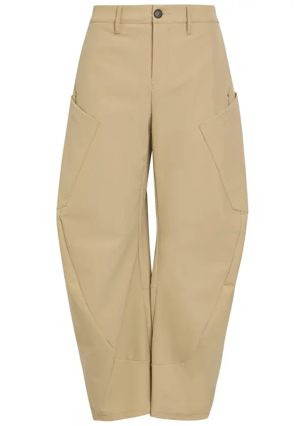 High Greece Barrel-leg Jersey Trousers