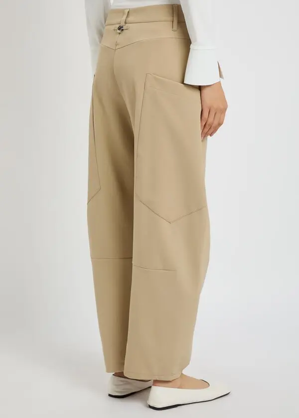 High Greece Barrel-leg Jersey Trousers