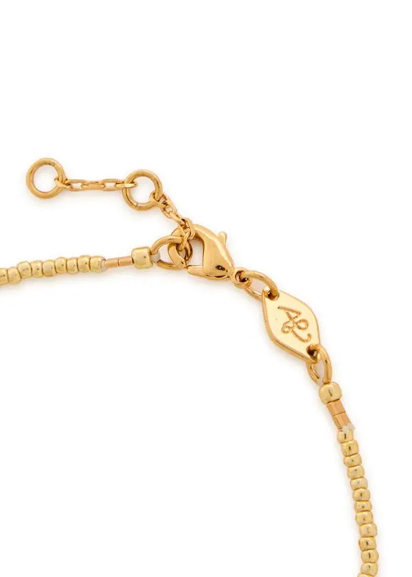 Anni Lu Bluebell Bloom Beaded 18kt -plated Bracelet