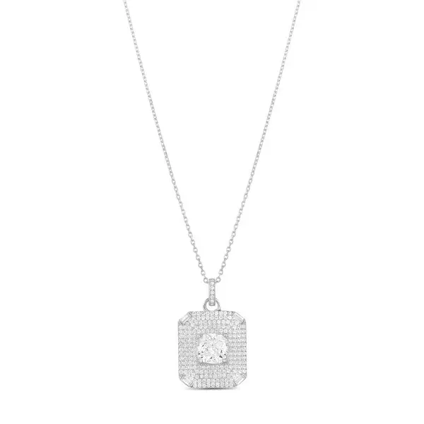 SHYMI Square Medallion Pendant - Silver