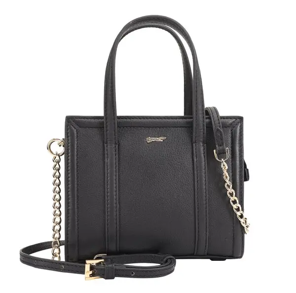 Paul Costelloe Betwa Leather Shoulder Bag - Black