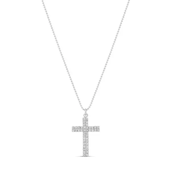 SHYMI Double Pave Cross - Silver
