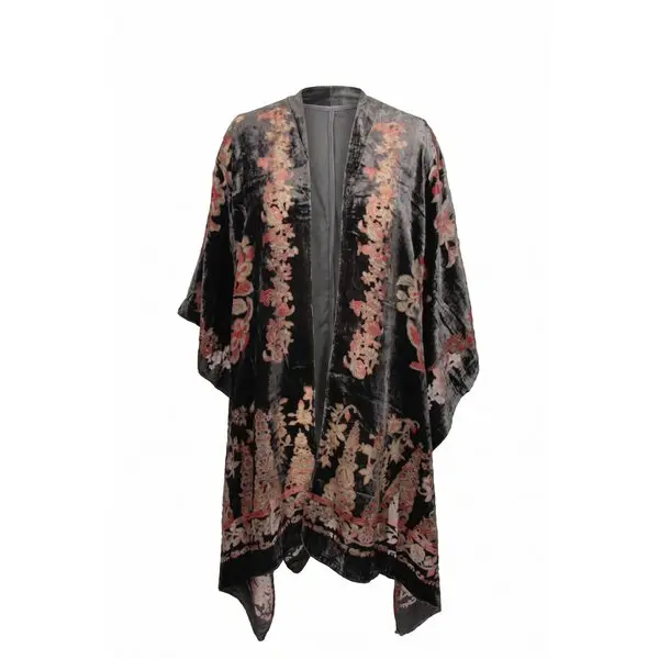 Saachi Floral Velvet Ruana