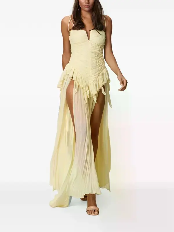 NORINA ST Diada 2.6 Ruffled Ruched Maxi Dress - Yellow