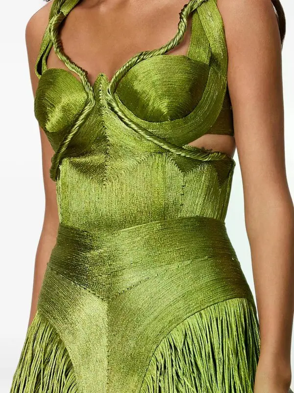 NORINA ST Riva Fringe-trimmed Mini Dress