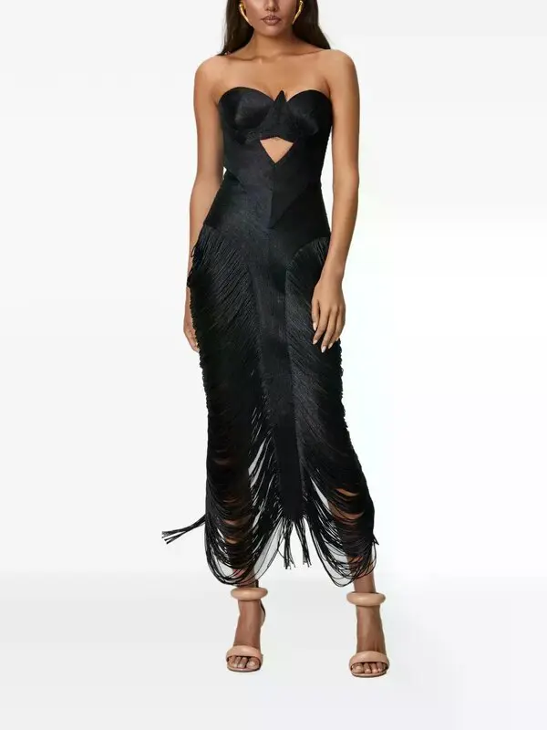 NORINA ST Aura Fringed Midi Dress