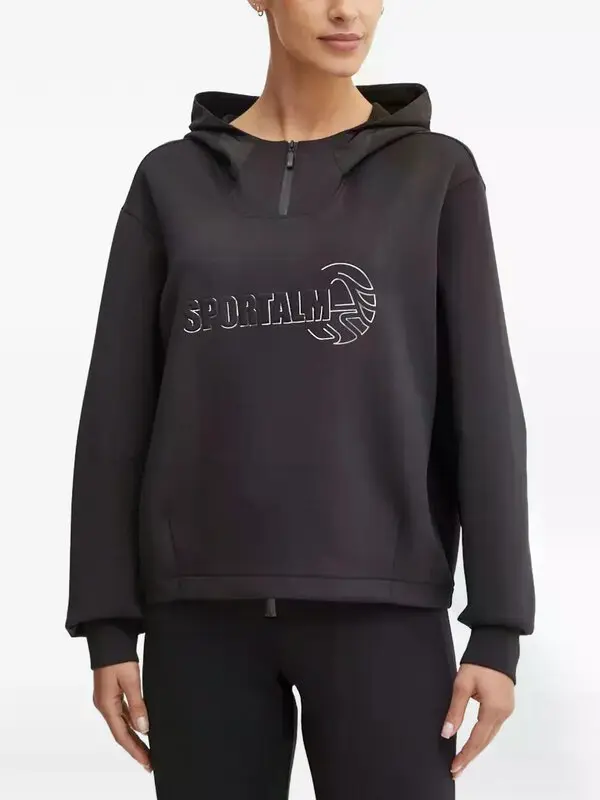 SPORTALM Logo-print Zip-neck Hoodie
