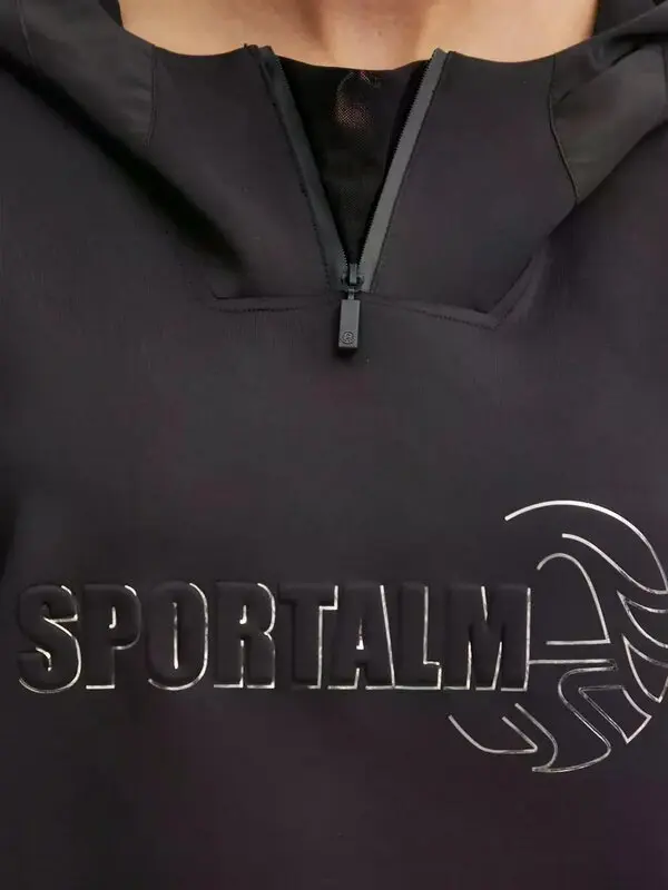 SPORTALM Logo-print Zip-neck Hoodie