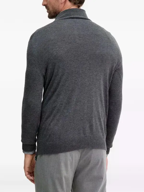 MOS MOSH Quarter-zip Knitted Sweater