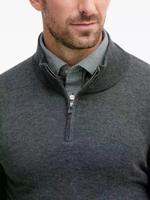 MOS MOSH Quarter-zip Knitted Sweater