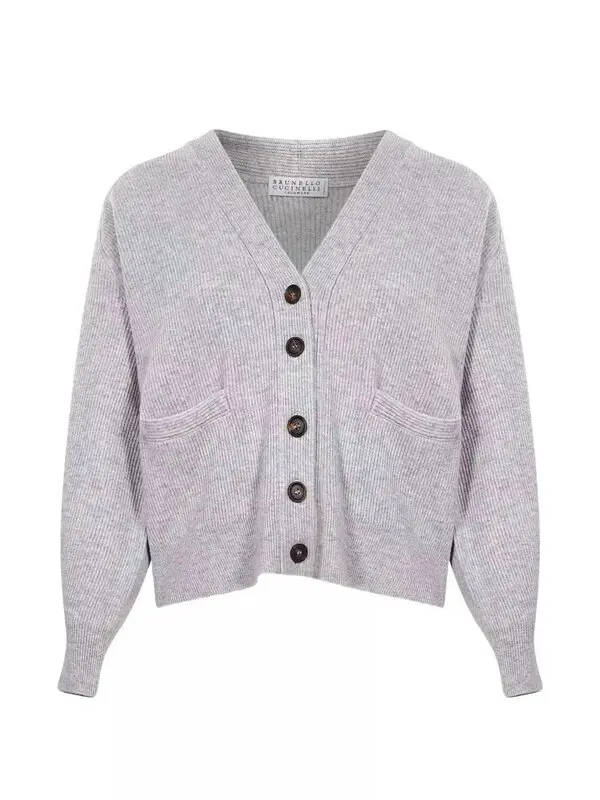 Brunello Cucinelli Ribbed-knit V-neck Cardigan