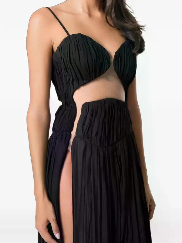 NORINA ST Acatia Cut-out Pleated Asymmetric Dress