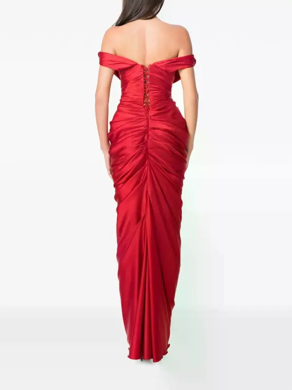 NORINA ST Draped Off-shoulder Maxi Dress