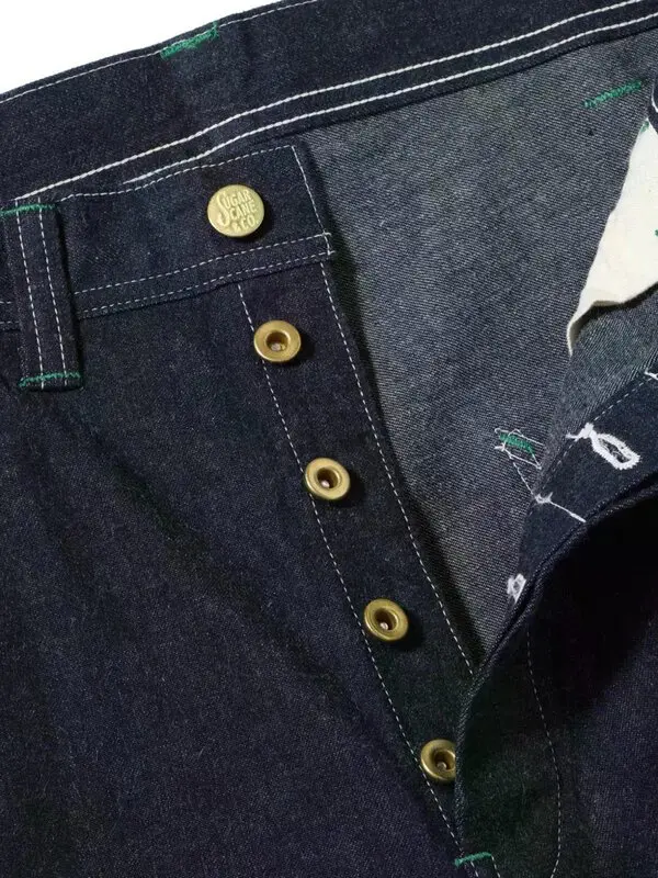 SUGAR CANE JEANS Contrast-stitch Carpenter Shorts