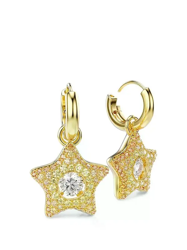 SWAROVSKI Sublima Star Pendant Hoop Earrings