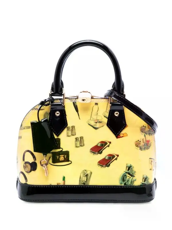LOUIS VUITTON 2015 Monogram Vernis Stickers Alma Bb Satchel
