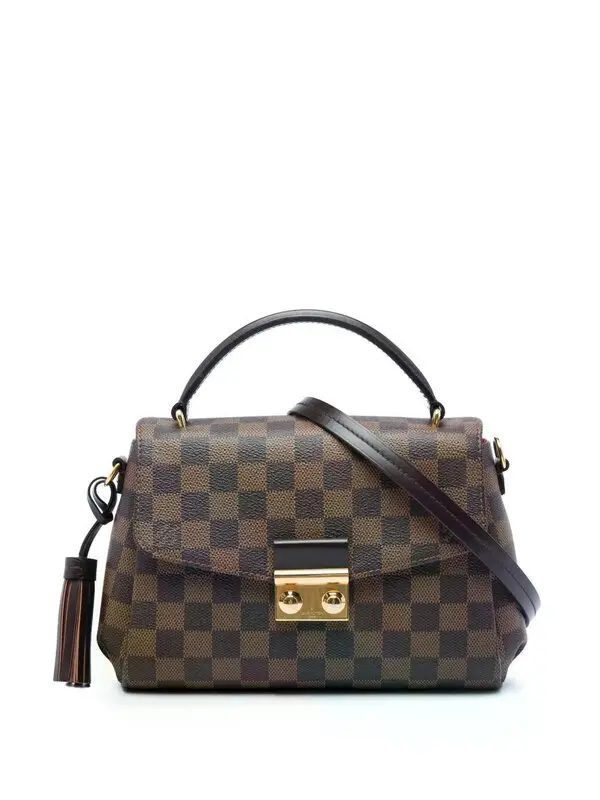 LOUIS VUITTON Damier Ebene Croisette Satchel - Brown
