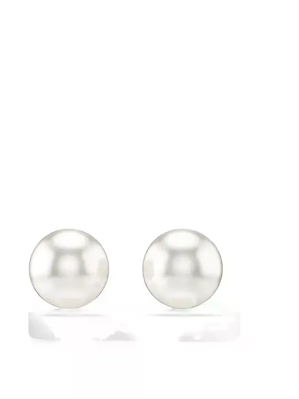 SWAROVSKI Matrix Crystal-pearl Stud Earrings - Silver