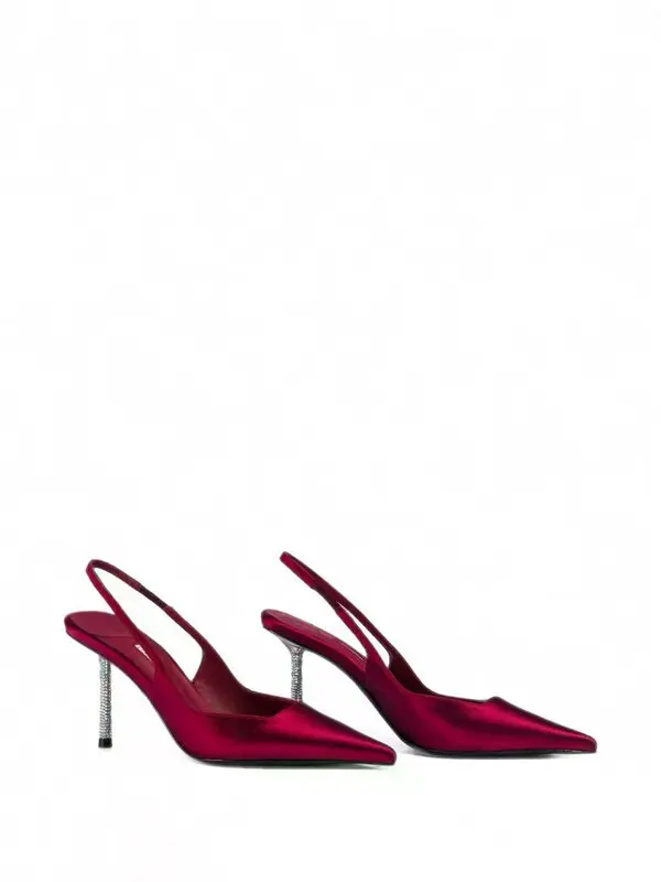 LE SILLA Amelia Crystal-embellished Slingback Pumps