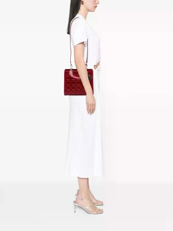Dior 2014 Medium Patent Cannage Lady Satchel