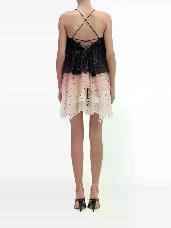 Aje Songstress Tiered Polka-dot Mini Dress