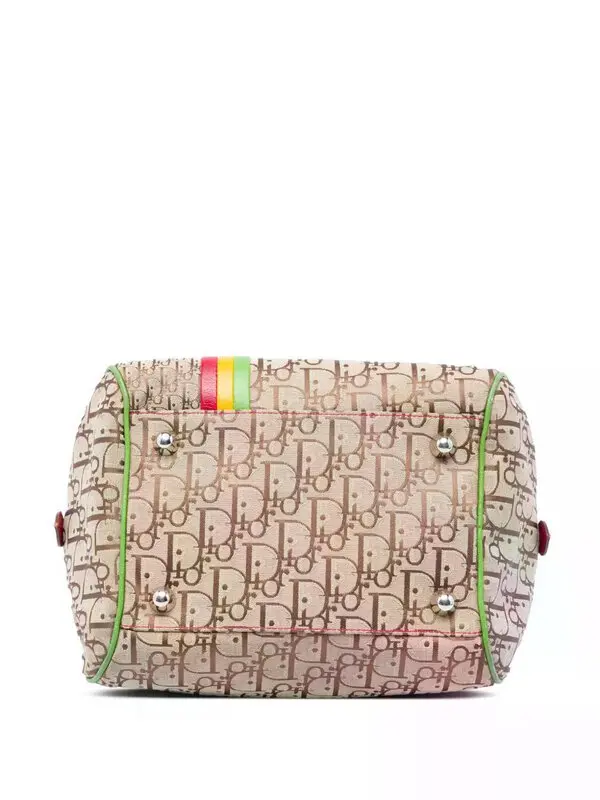Dior 2004 Diorissimo Trotter Canvas Rasta Handbag