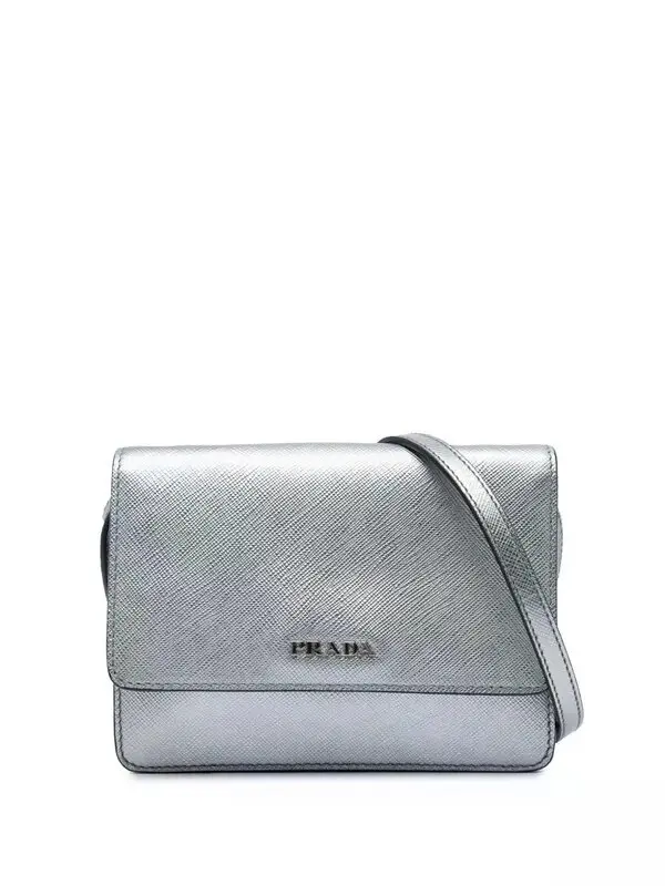 Prada 2010-2026 Saffiano Wallet On Strap Crossbody Bag