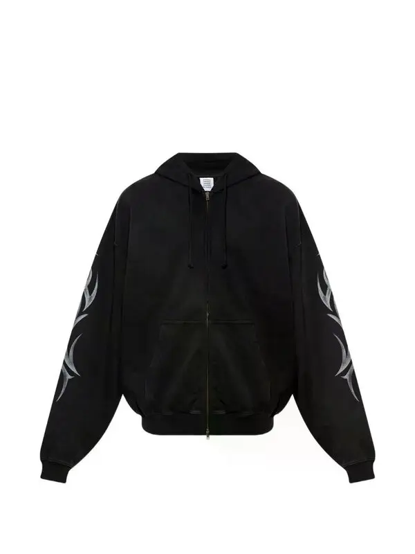 Vetements Tribal-print Zip-up Hoodie