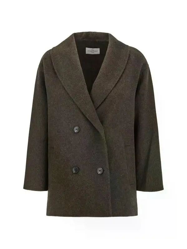 THE DYNAMIS STUDIO Double-breasted Shawl-lapel Coat - Grey