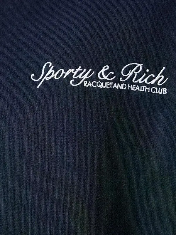 Sporty & Rich Logo-embroidered Hoodie