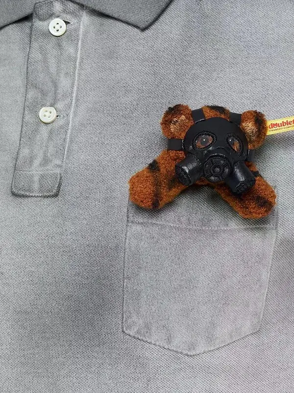 DOUBLET Gas Mask Bear Polo Shirt - Grey