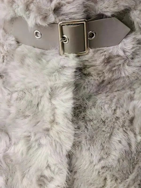 SILVIAN HEACH Faux-fur Belted Coat