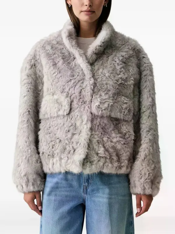 SILVIAN HEACH Faux-fur Pocket-detail Jacket