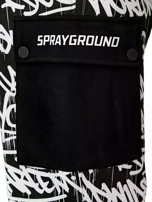 SPRAYGROUND Graffiti-print Cargo-pocket Track Pants