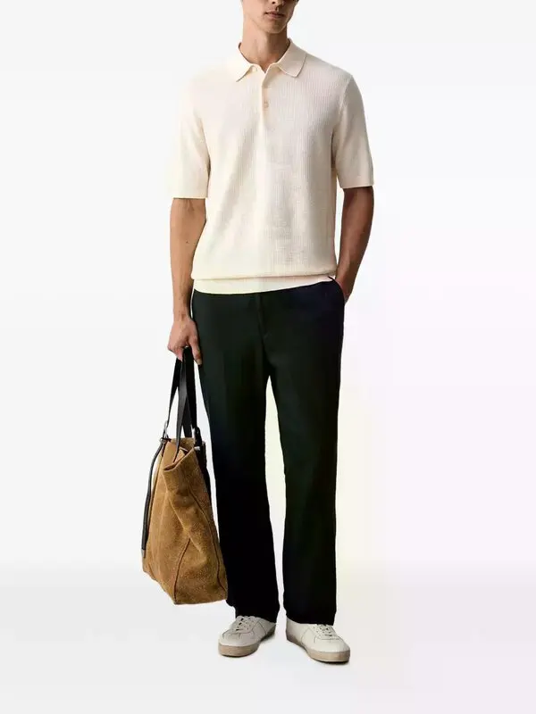 Scotch & Soda Waffle-knit Short-sleeve Polo Shirt