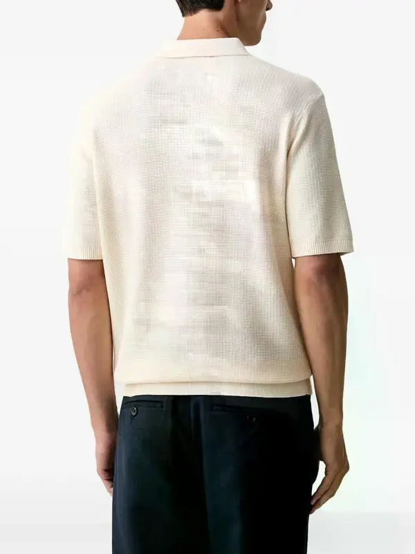 Scotch & Soda Waffle-knit Short-sleeve Polo Shirt