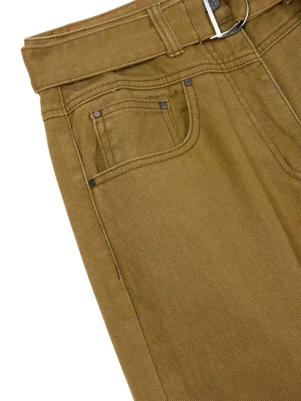 STUDIO TOMBOY Belted Wide-leg Jeans