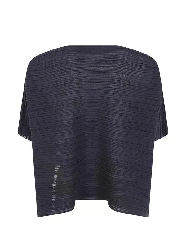 Issey Miyake Pleated Boat-neck T-shirt