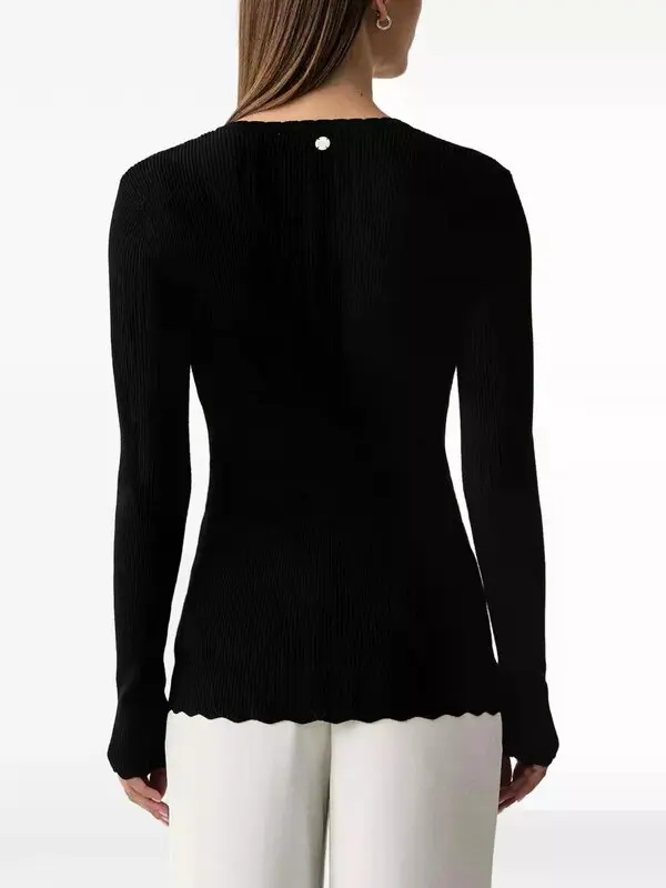 SILVIAN HEACH Ribbed V-neck Blouse