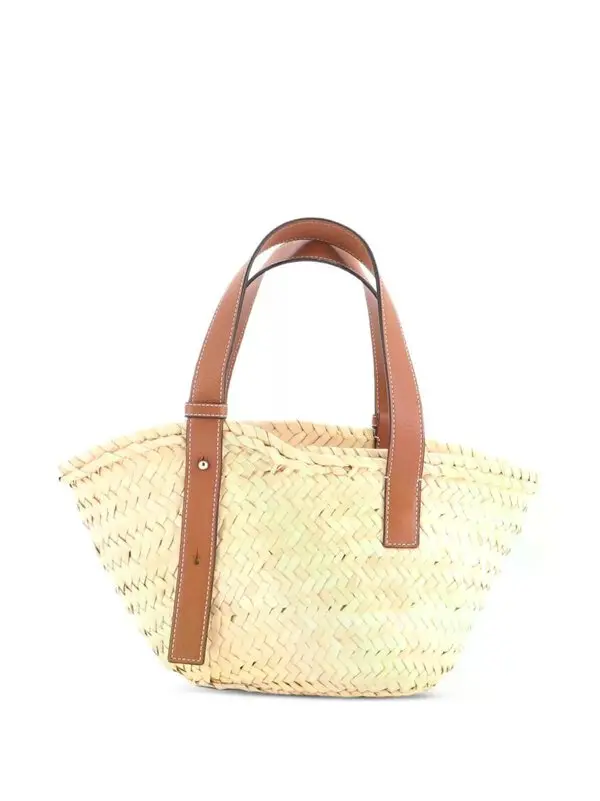 Loewe Basket Raffia Small Tote Bag - Neutrals