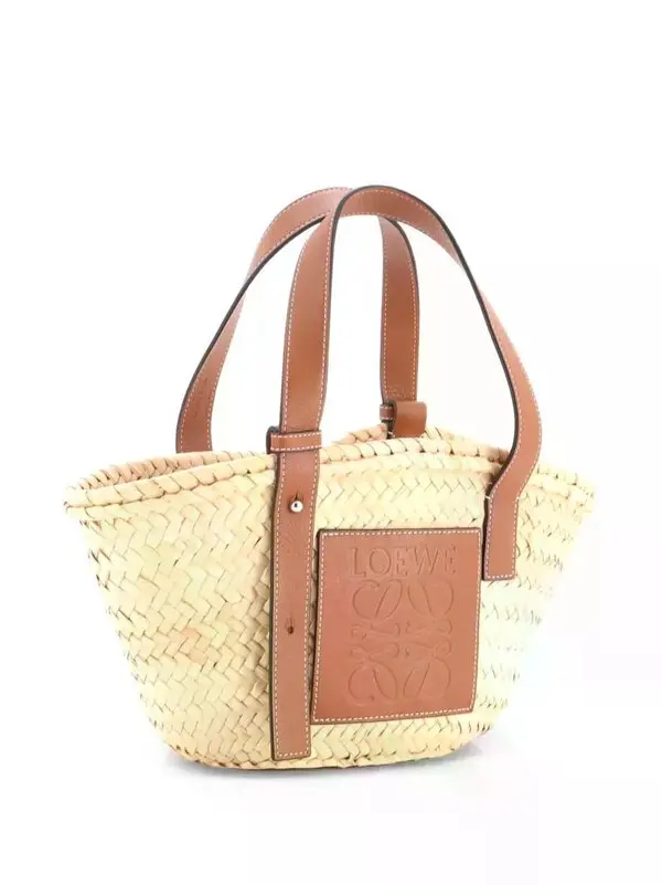Loewe Basket Raffia Small Tote Bag - Neutrals